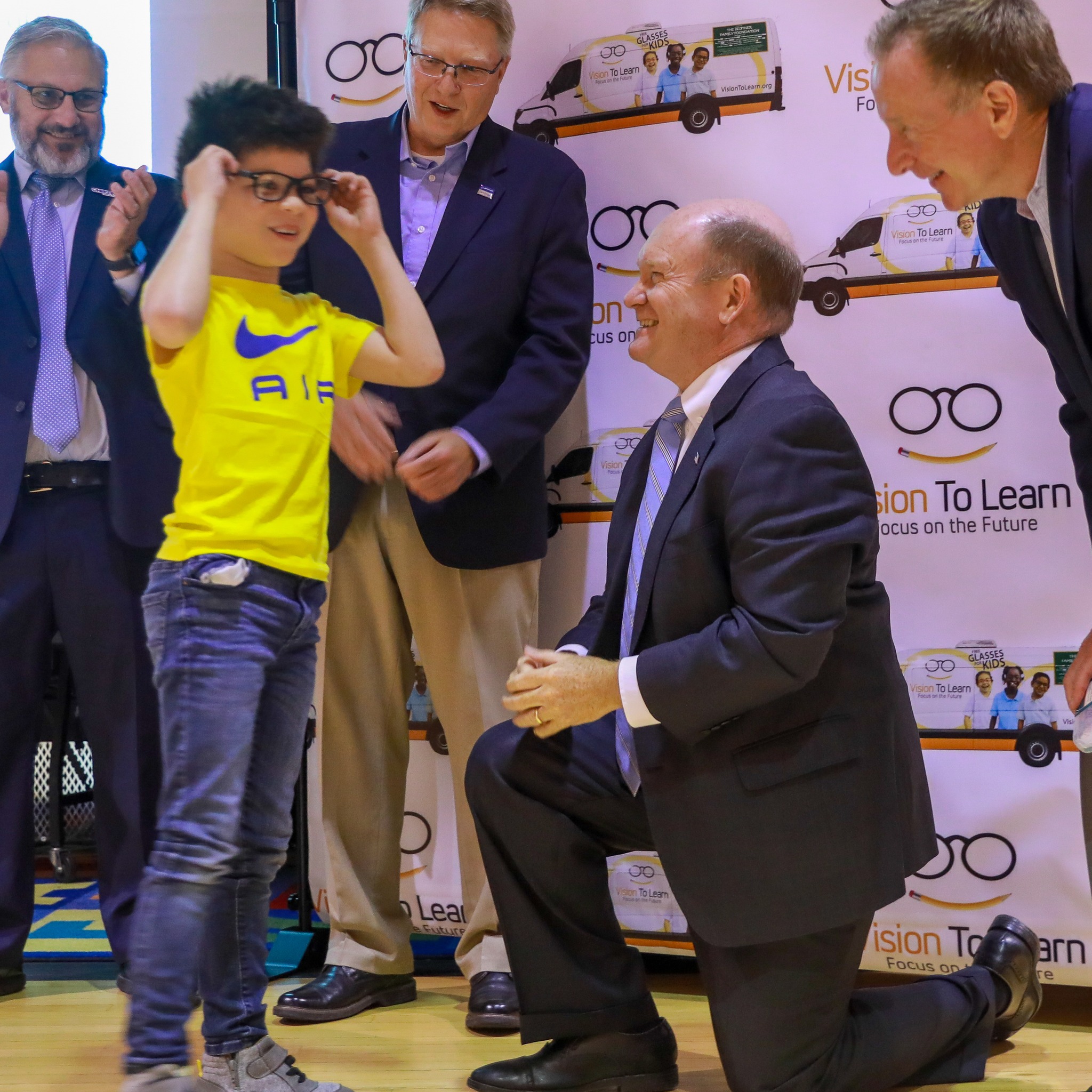 Senator Chris Coons and Vision To Learn Founder Austin Beutner Speak ...